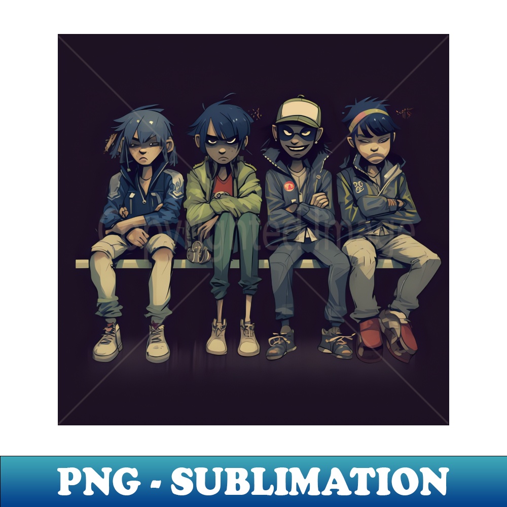 Virtual band Gorilla illustration - Aesthetic Sublimation Di - Inspire ...