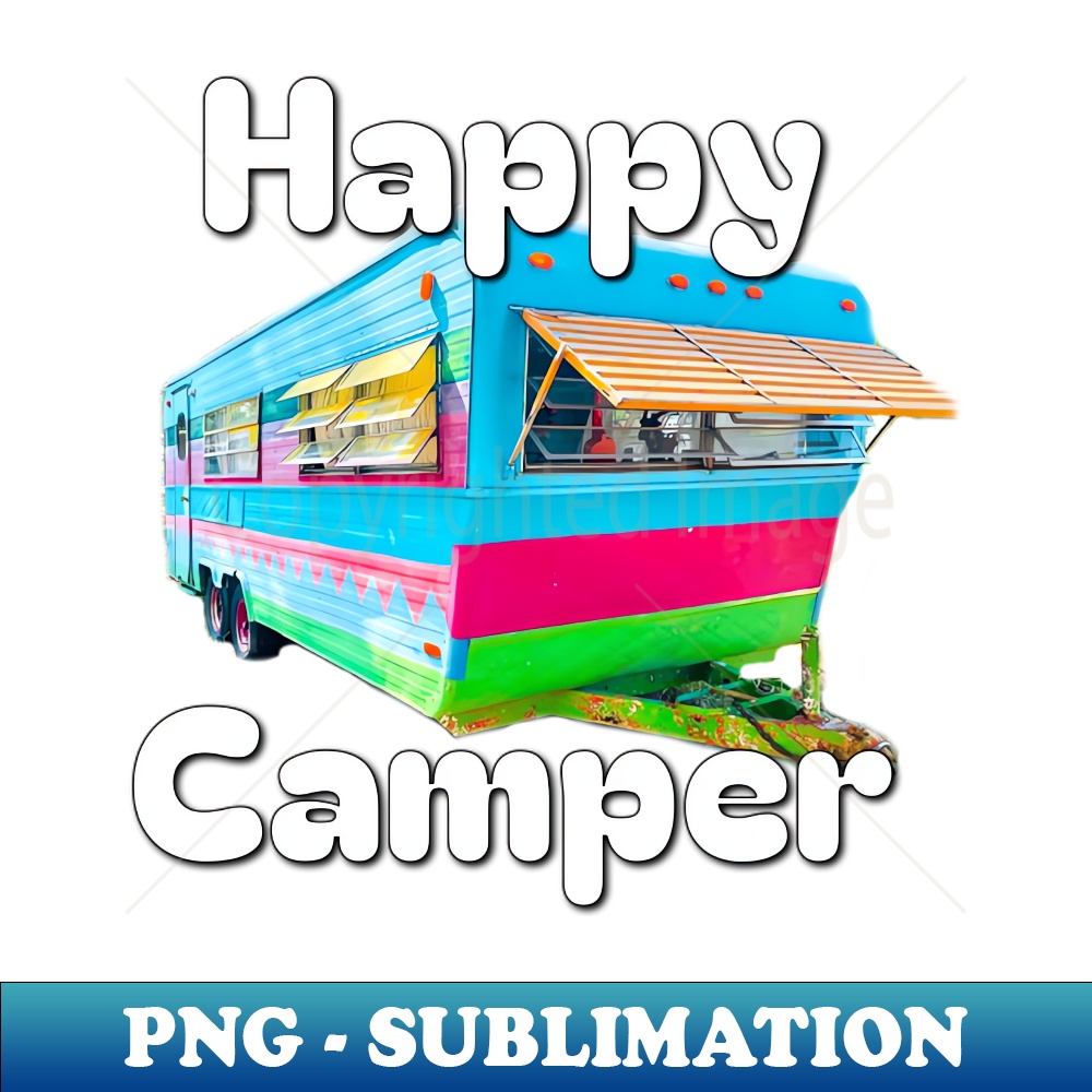 Happy Camper Travel Trailer Vintage Travel Trailer Retro Cam | Inspire ...