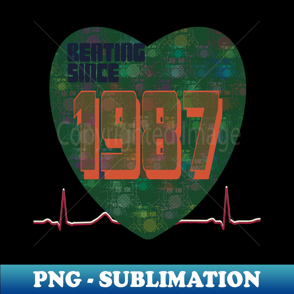 1987 - Beating Since drum overlay - PNG Transparent Sublimat | Inspire ...