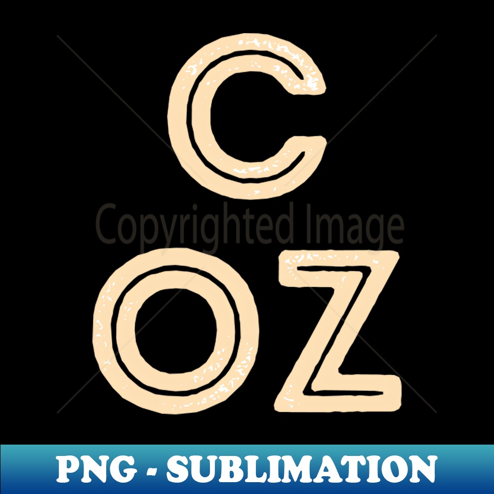 Rustic Capital Letters Word COZ in Cream - Digital Sublimati | Inspire ...