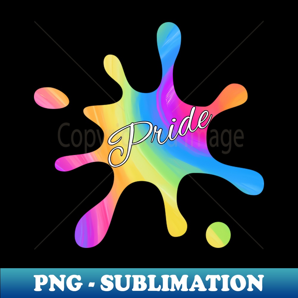 Pride Rainbow Paint Splatter - PNG Transparent Digital Downl | Inspire ...