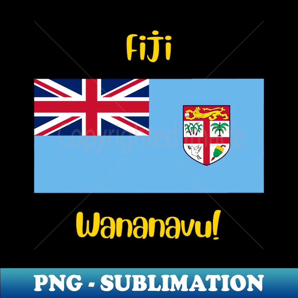 Fiji country flag with joyful local positive slang word Wana | Inspire ...