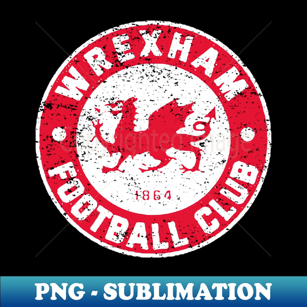 Wrexham FC Classic Logo Grunge - Modern Sublimation PNG File | Inspire ...