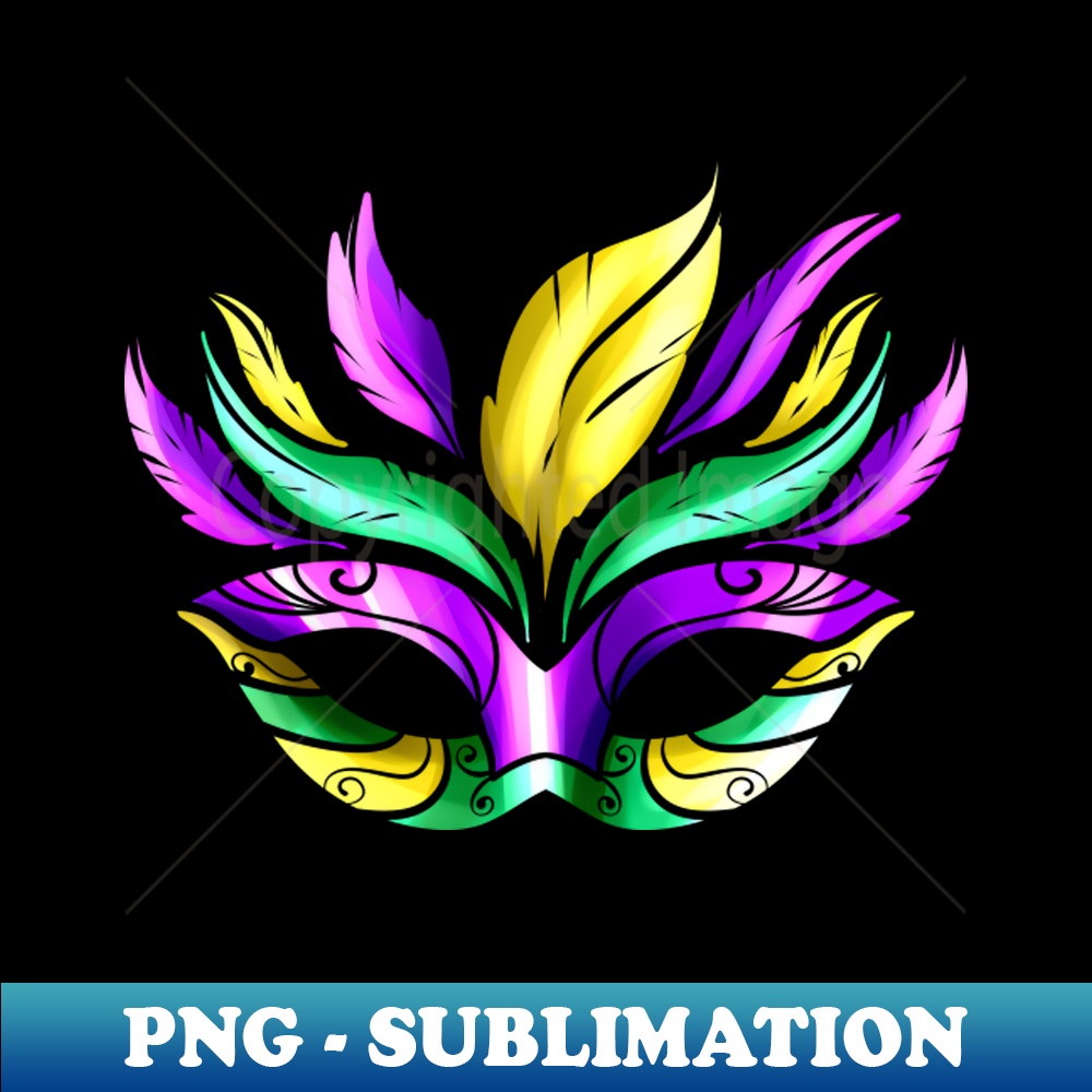 Purple Green And Golden Mask For Mardi Gras - Signature Subl | Inspire ...