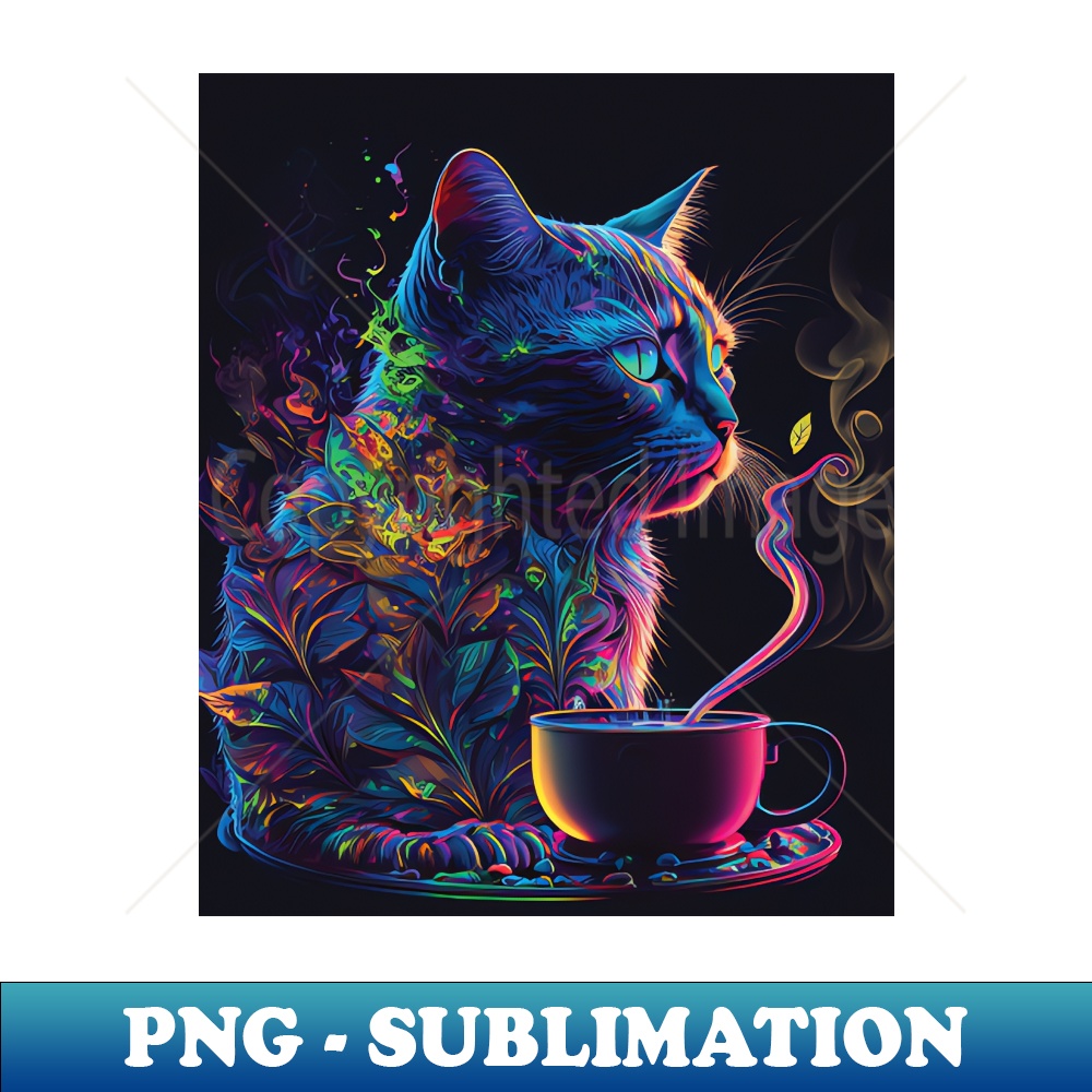 Coffee and cat funny cat - Aesthetic Sublimation Digital Fil | Inspire ...