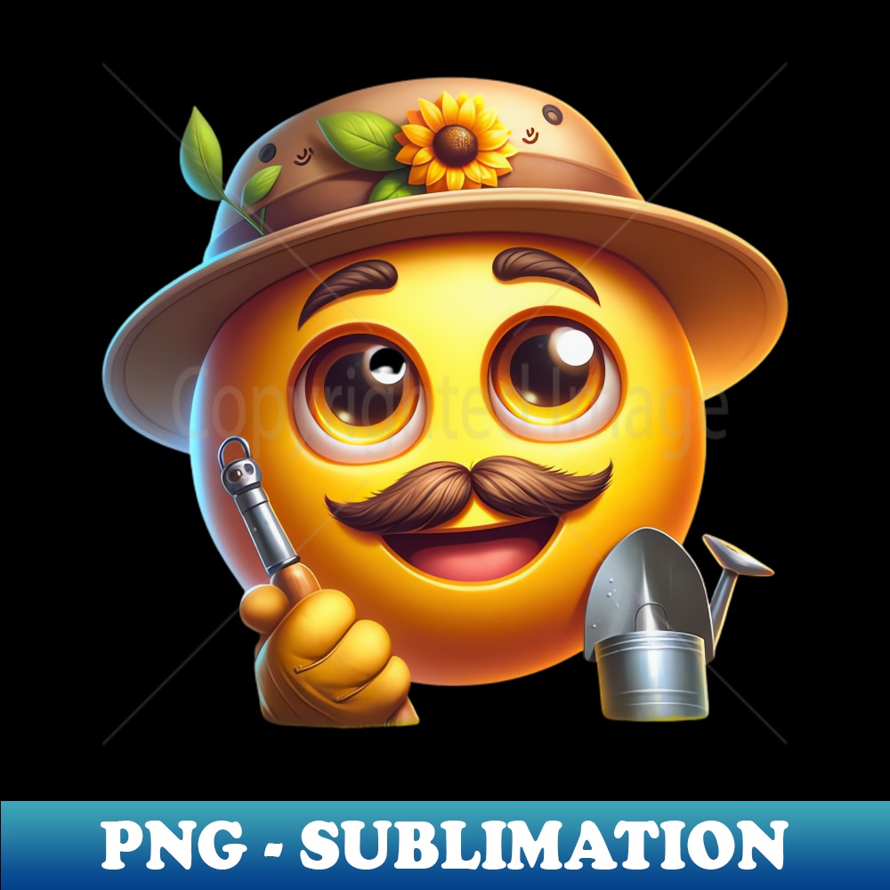 Happy Gardener Emoji male - Green Thumb Joy - Sublimation-Re | Inspire ...