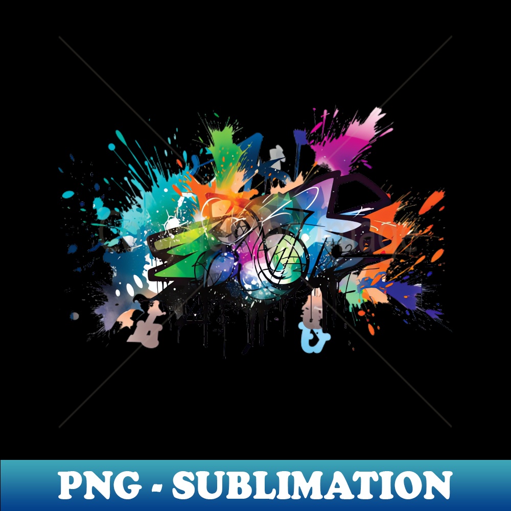A colourful abstract graffiti tag - PNG Transparent Digital - Inspire ...