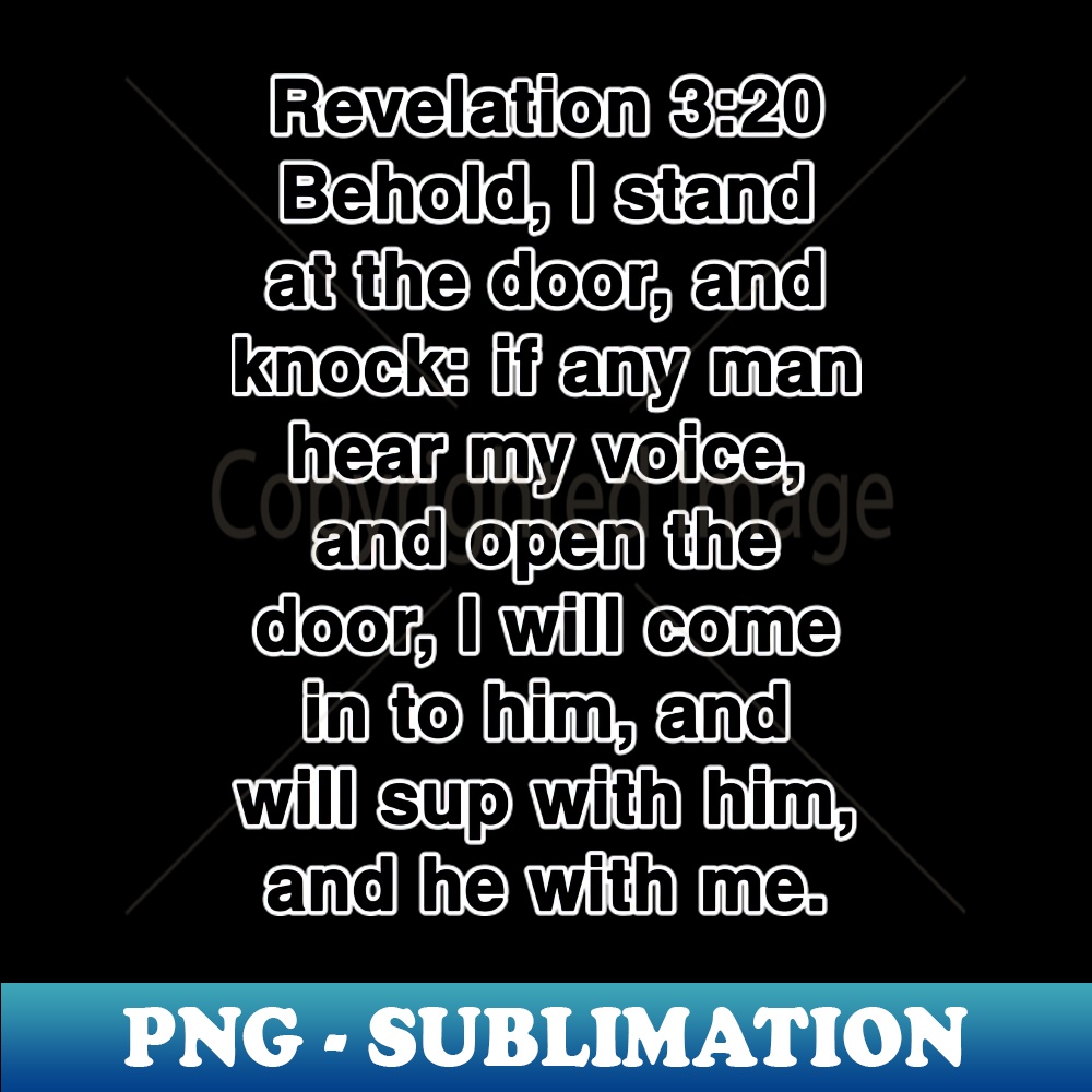 Revelation 320 King James Version Bible Verse Typography - T | Inspire ...