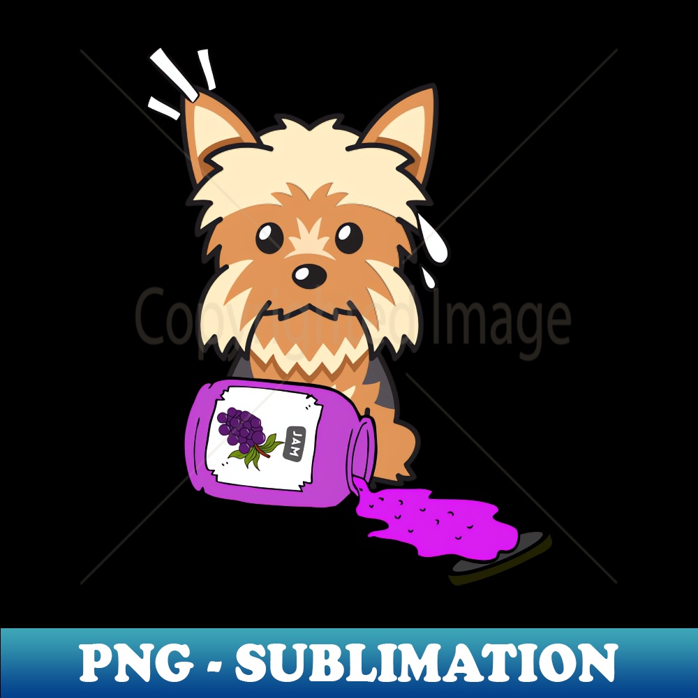 Naughty Yorkshire Terrier Spills a jar of grape jam - Decora | Inspire ...