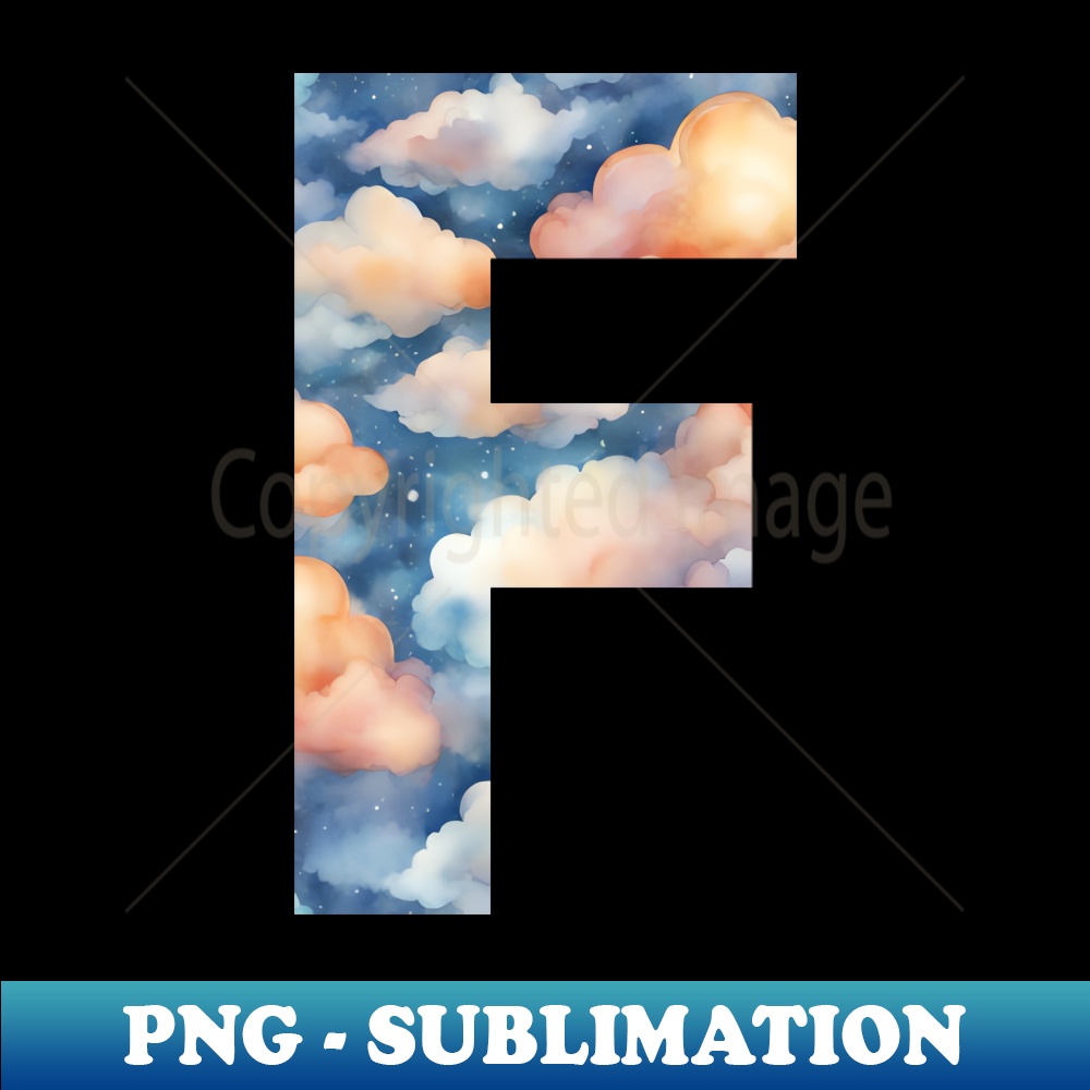 A pattern of cloud shapes filling the letter F - Premium PNG | Inspire Uplift