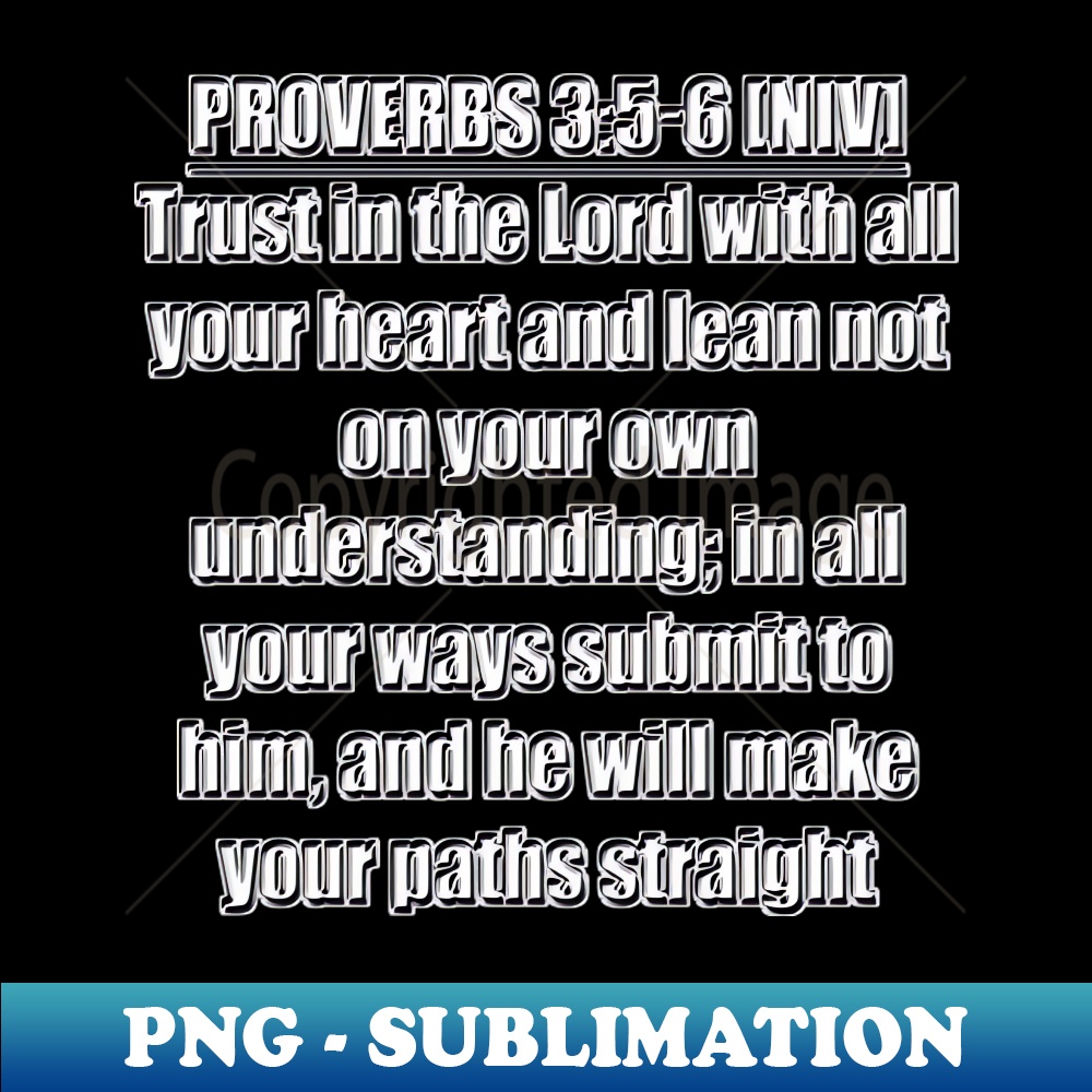 Proverbs 35-6 New International Version Bible Verse - Premiu | Inspire ...