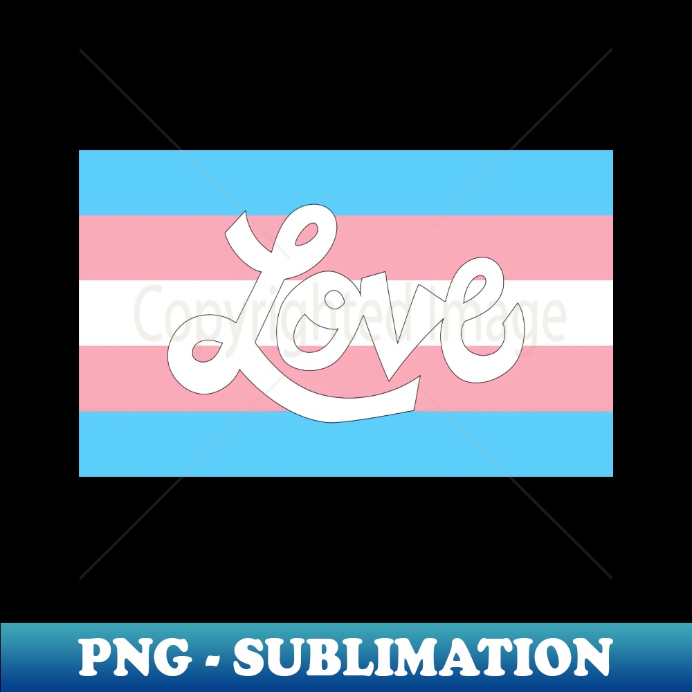 Transgender pride flag with Love text - PNG Transparent Digi - Inspire ...