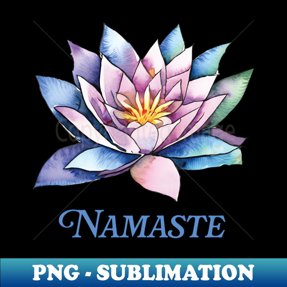 Namaste Lotus Flower - Aesthetic Sublimation Digital File - | Inspire ...