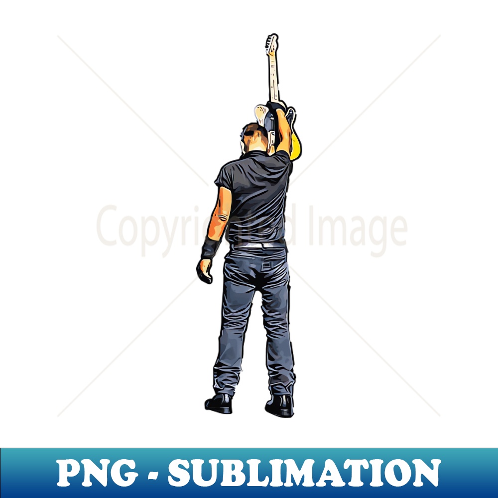 Bruce Springsteen Silhouette - Premium PNG Sublimation File | Inspire ...