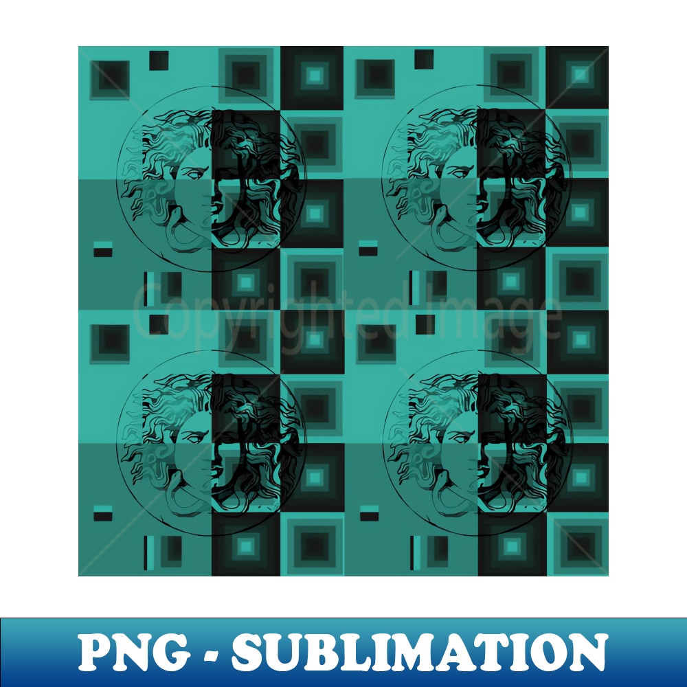 Turquoise black square pattern - Artistic Sublimation Digita | Inspire ...