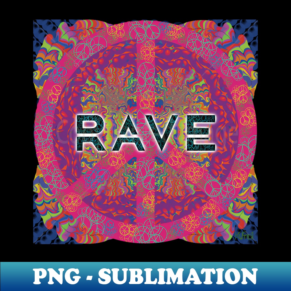 Psychedelic Rave Flyer with Peace Symbol - PNG Transparent D | Inspire ...