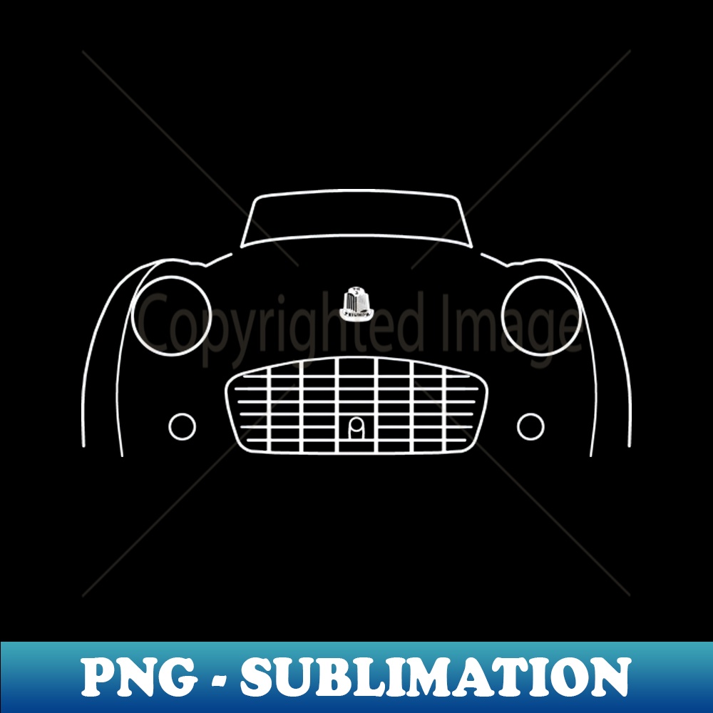 Triumph TR3 pre-facelift classic 1950s British car outline g | Inspire ...
