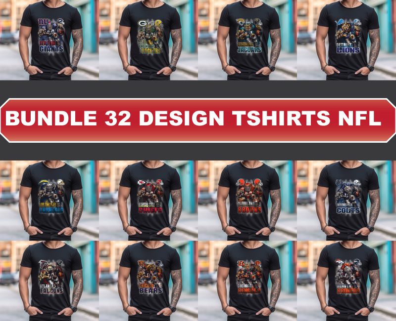 32 Teams NFL Tshirts Design, NFL Logo,Nfl Tshirts Png, Tshir | Inspire ...