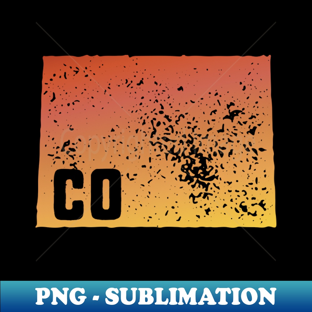 US state pride Stamp map of Colorado CO letters cut out - Ae | Inspire ...