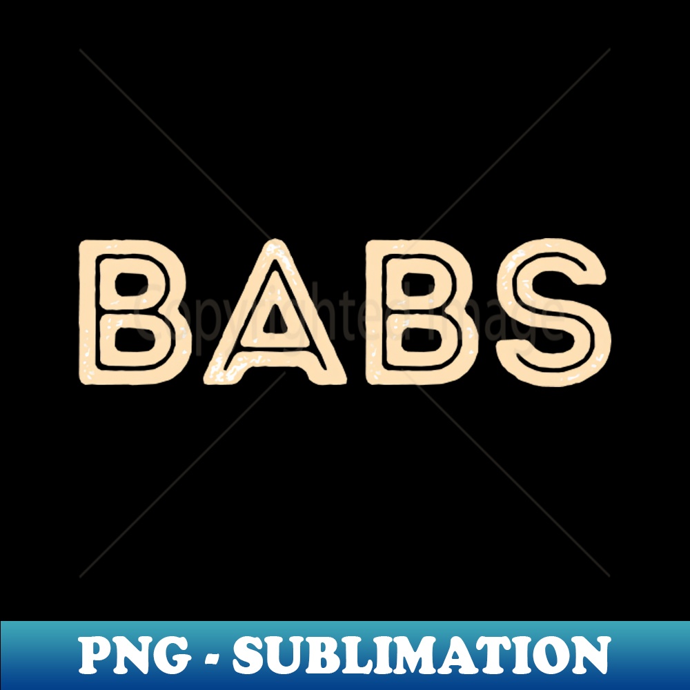 Rustic Capital Letters Word BABS in Cream - Premium PNG Subl - Inspire ...