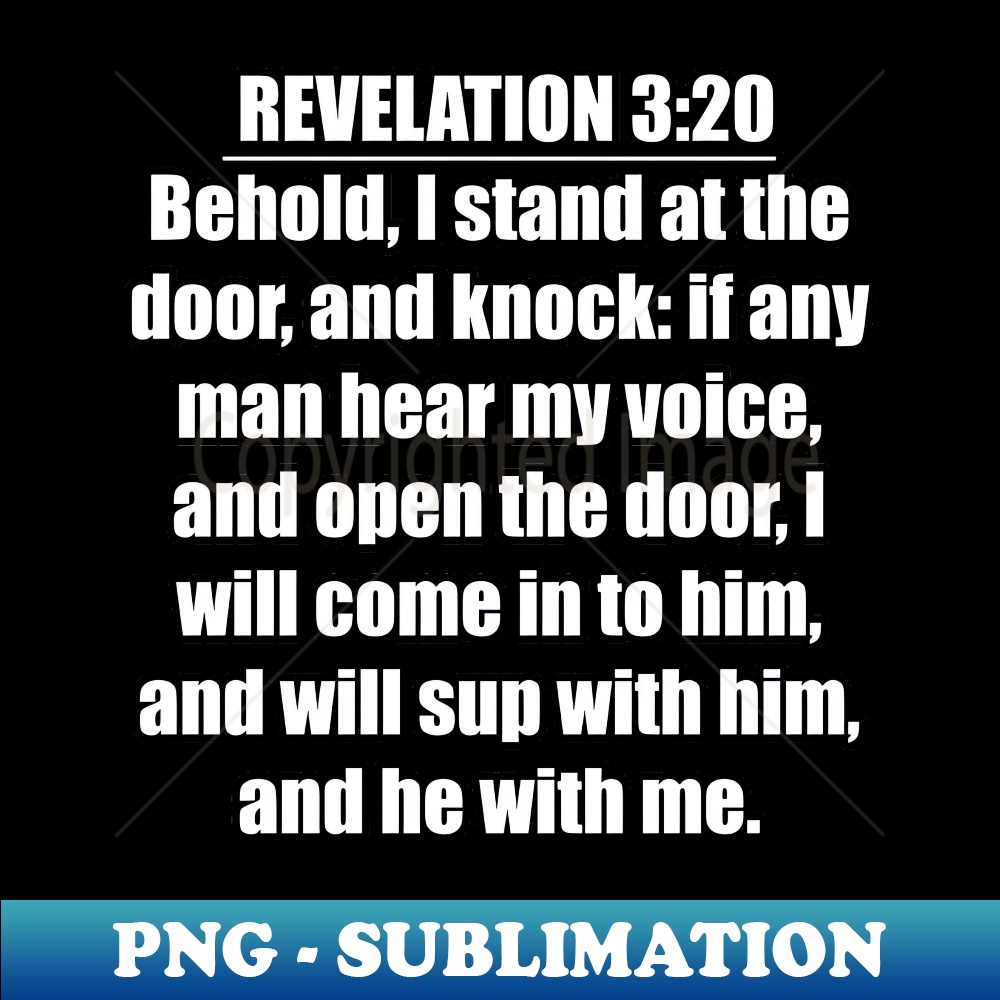 Revelation 320 KJV Bible Verse - Retro PNG Sublimation Digit | Inspire ...