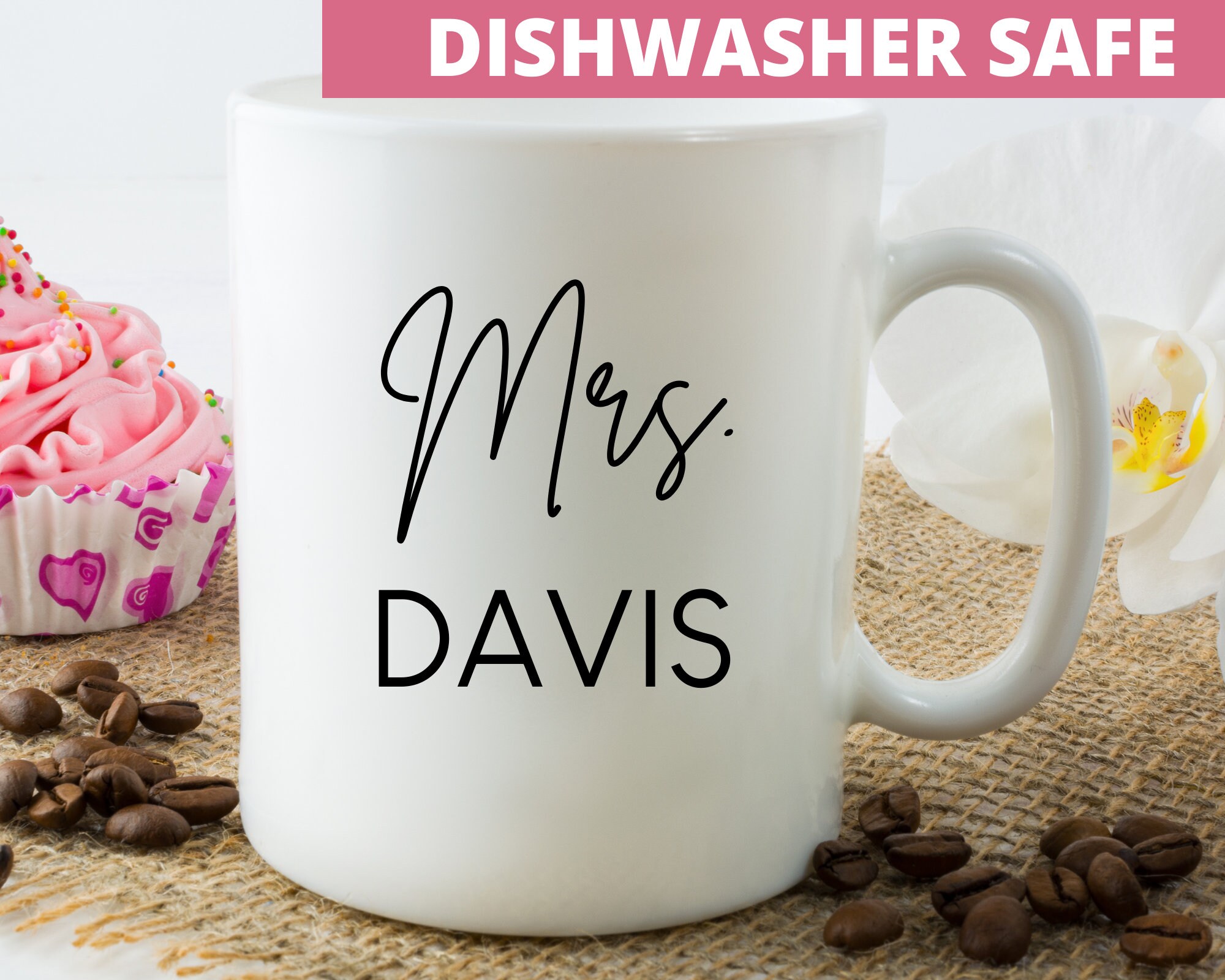 Custom Mrs Mug, Custom Wedding Gift, Engagement Gift | Inspire Uplift