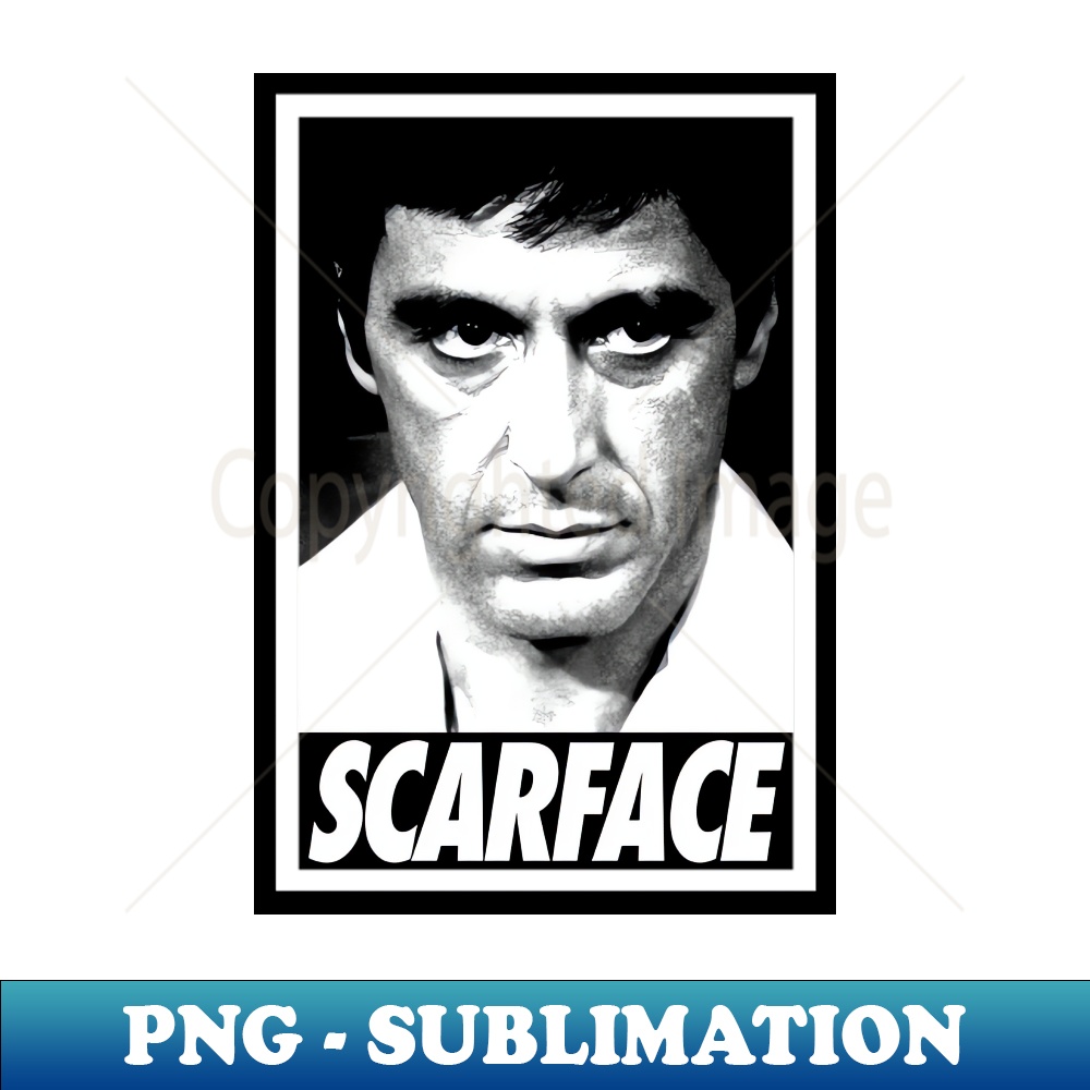 Scarface - Portrait - PNG Transparent Sublimation Design - U | Inspire ...