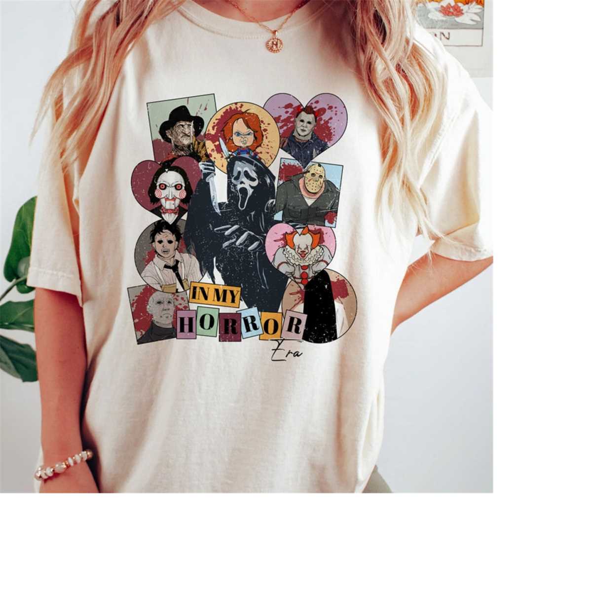 Horror Halloween Characters Shirt, In My Horror Era Shirt, H | Inspire ...