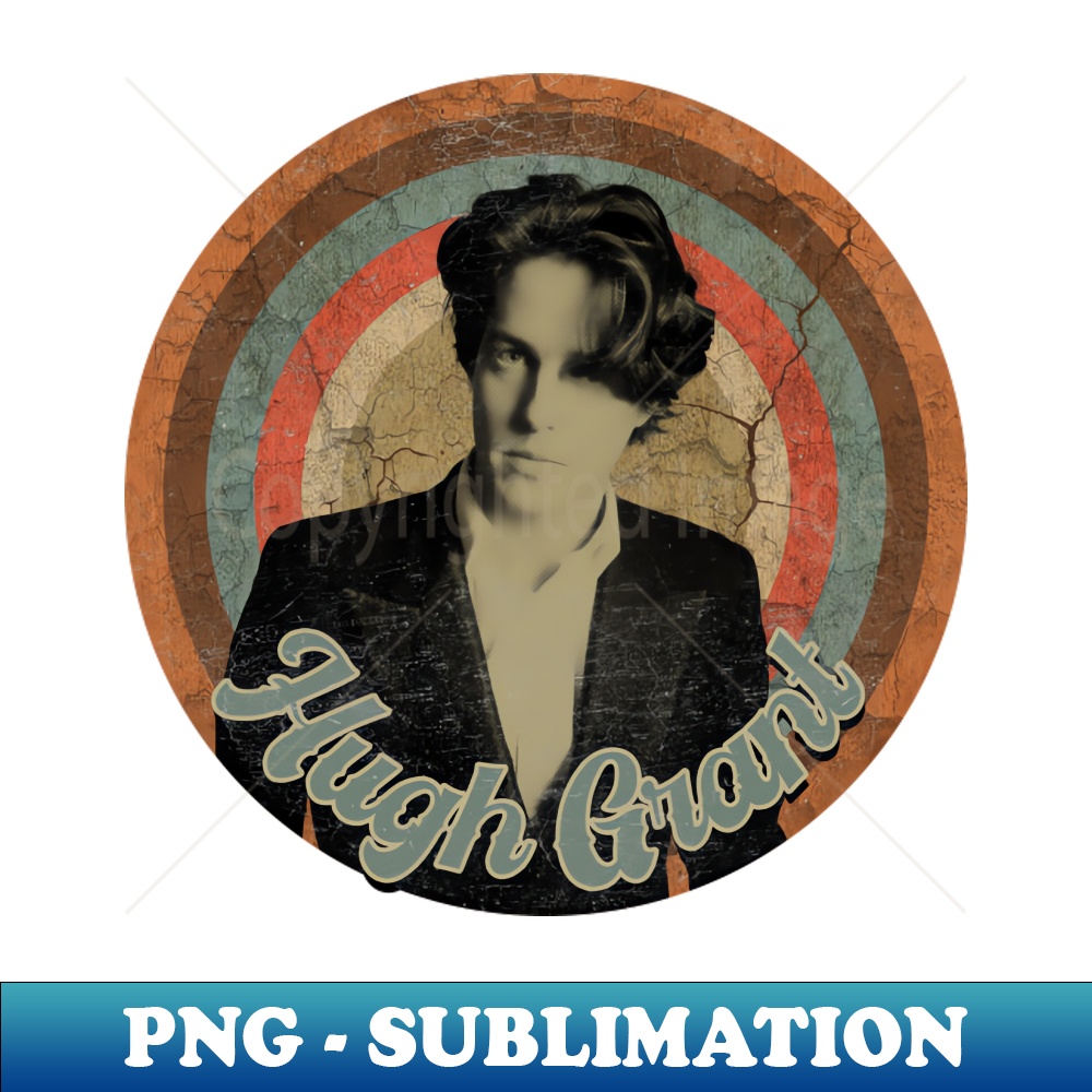 Hugh John Mungo Grant Vintage Look aesthetic art - PNG Subl | Inspire ...