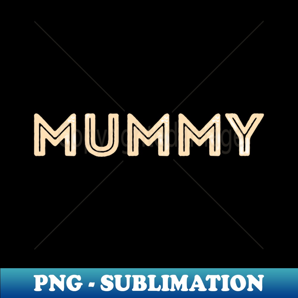 Rustic Capital Letters Word MUMMY in Cream - Aesthetic Subli | Inspire ...