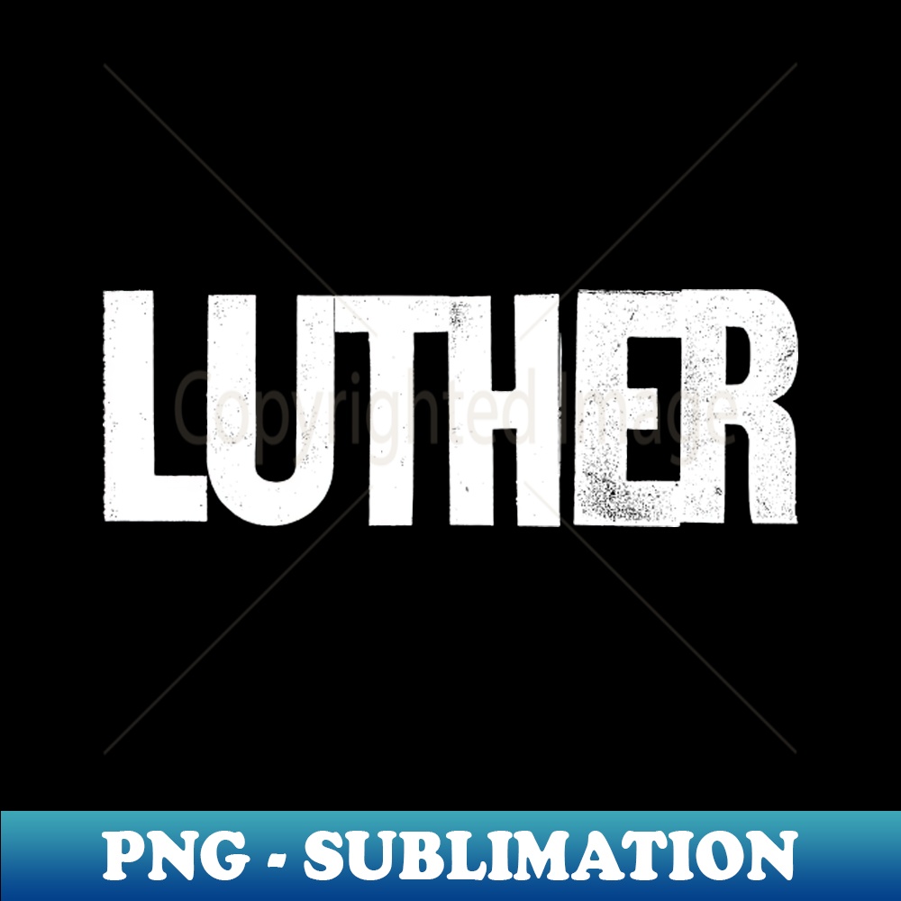 Luther Logo White - Retro PNG Sublimation Digital Download - | Inspire ...