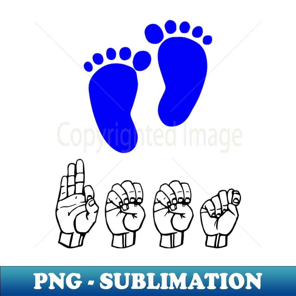 FEET plus little blue feet ASL Sign Language Design - Elegan | Inspire ...