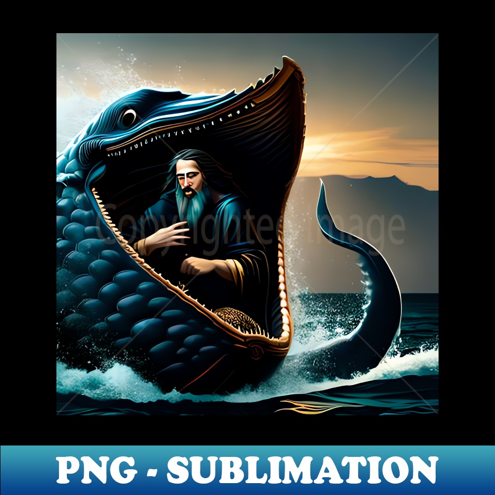 The prophet Jonah swallowed by a giant fish inside the whale | Inspire Uplift