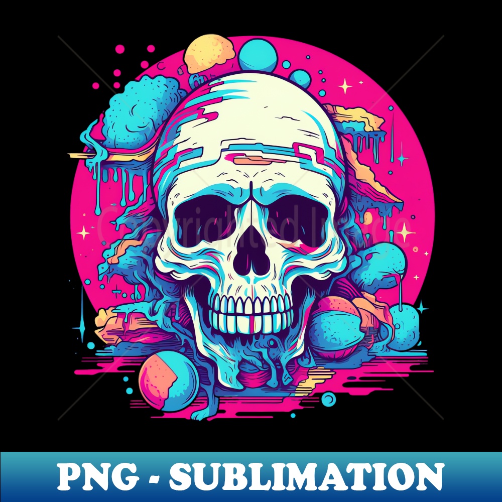 Psychedelic Melting Skull LSD - Digital Sublimation Download | Inspire ...