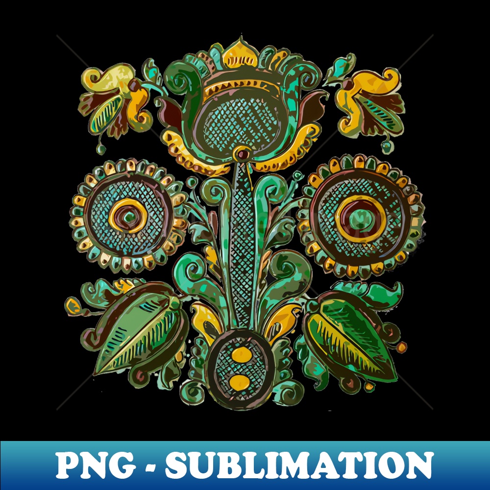 Traditional Ukraine folk flowers decor - Retro PNG Sublimati | Inspire ...