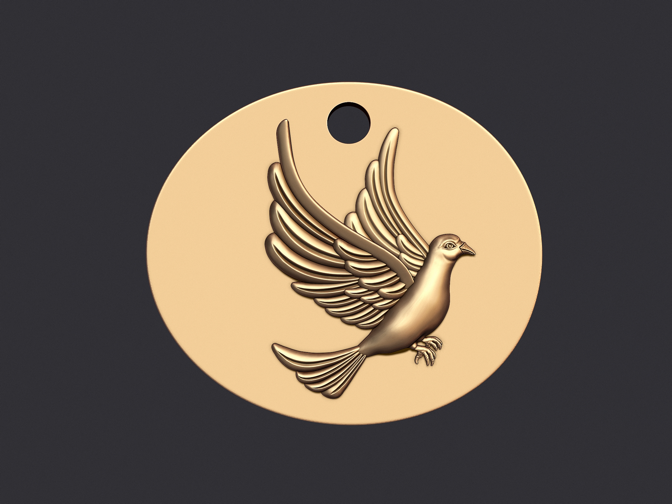 Dove Pendant 3D Stl Model Dijital File | Inspire Uplift