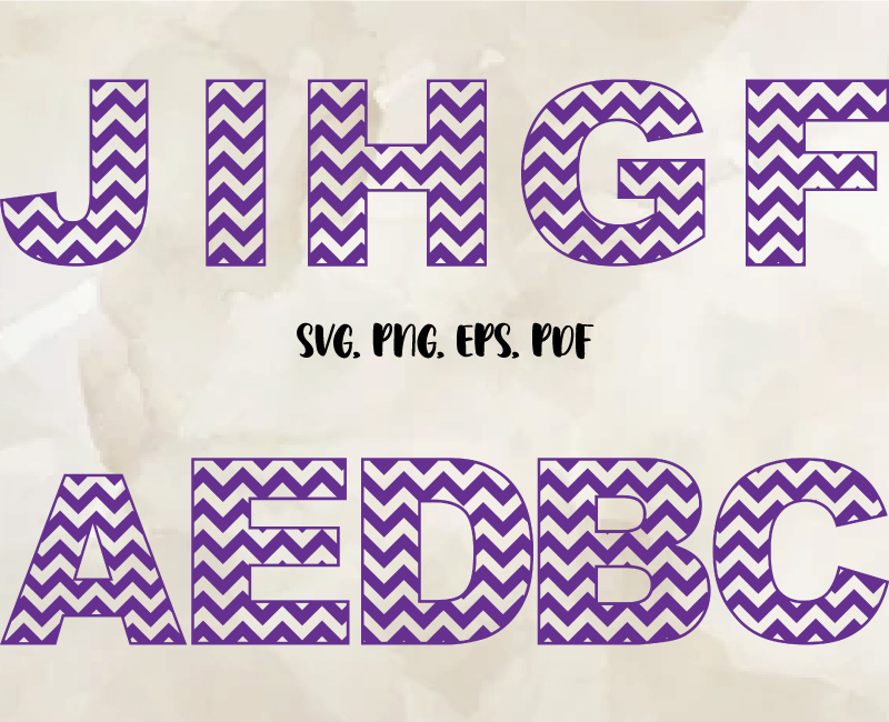 Chevron Alphabet Font, Modern Font, Fonts For Cricut, Beauty | Inspire ...