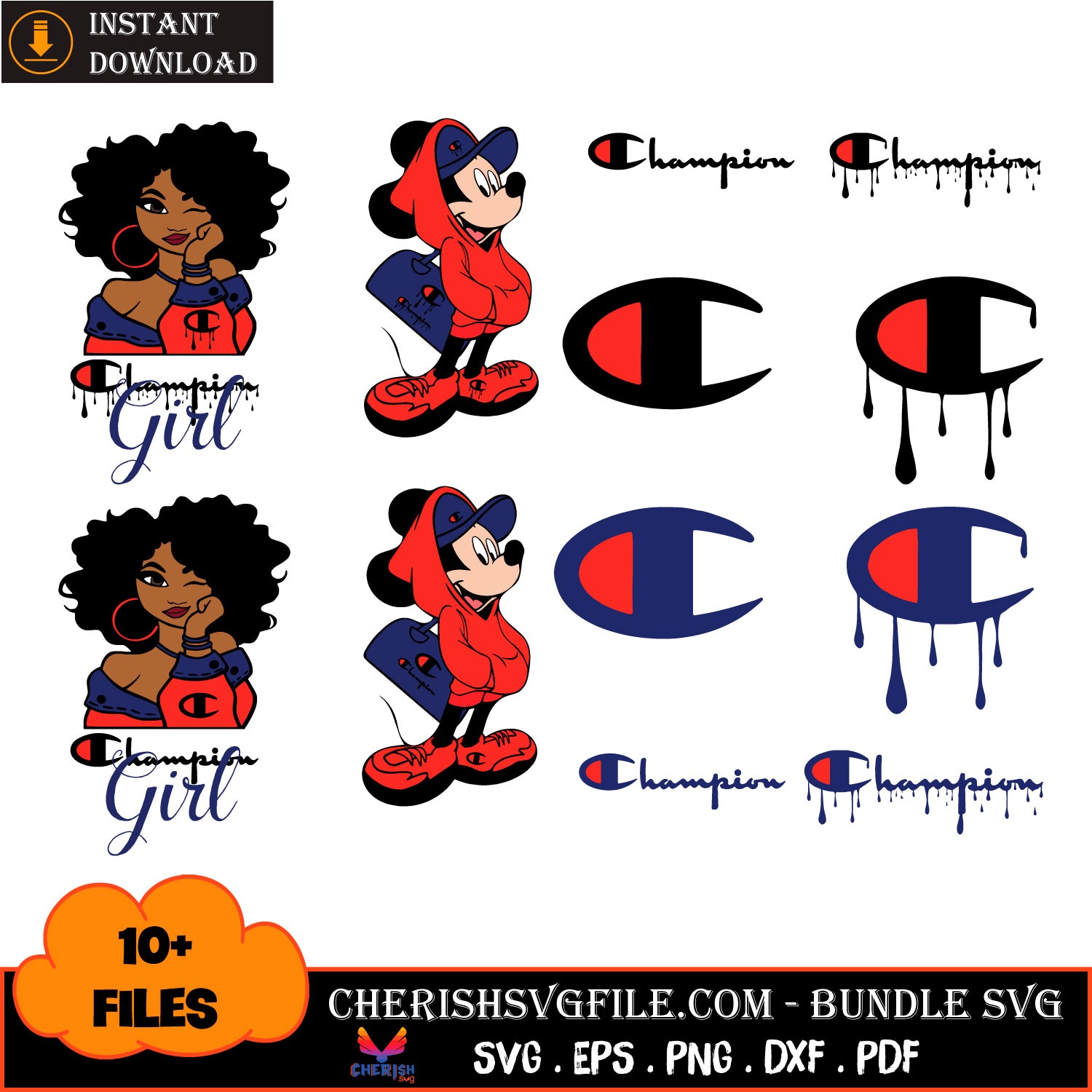 10 Files Of Champion Girl Logo Design Bundle Svg, Brand Svg - Inspire ...