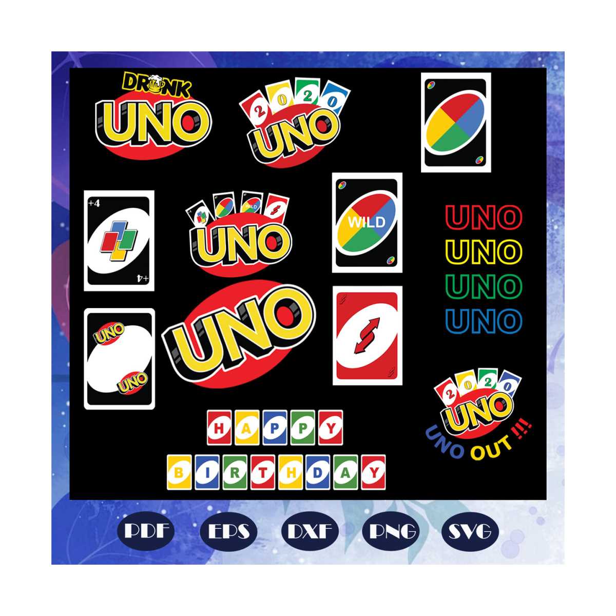 UNO BUNDLE Drunk, uno Bundle svg ,uno card svg, uno svg, Uno | Inspire ...