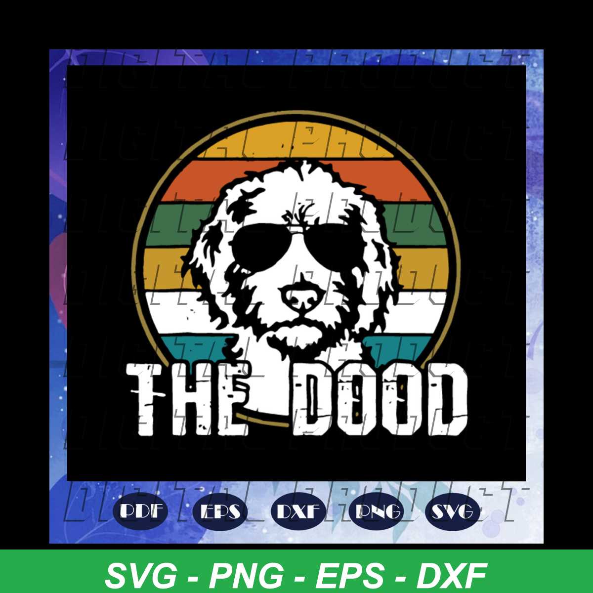 The Dood, Dog svg, cool dog, black glasses dog, white dog, f | Inspire ...