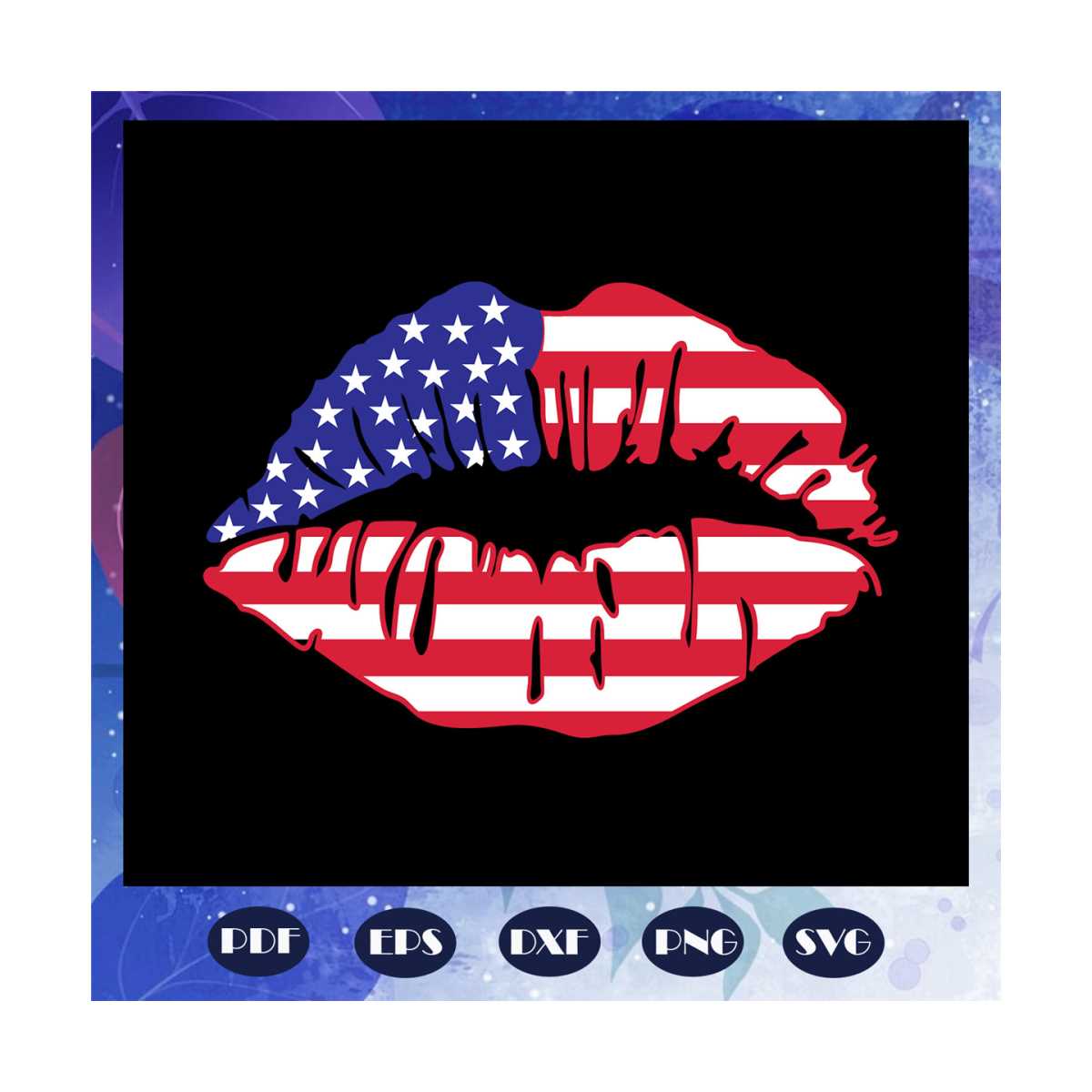 4th of July svg American Girl Lips svg, independence day svg | Inspire ...