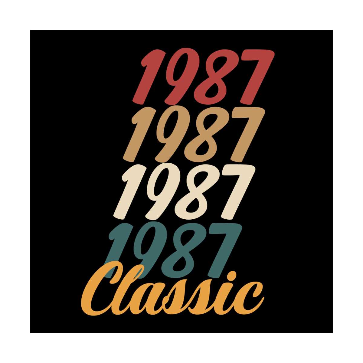 1987 Classic Svg, Birthday Svg, 1987 Classic Svg, 34th Birth - Inspire ...