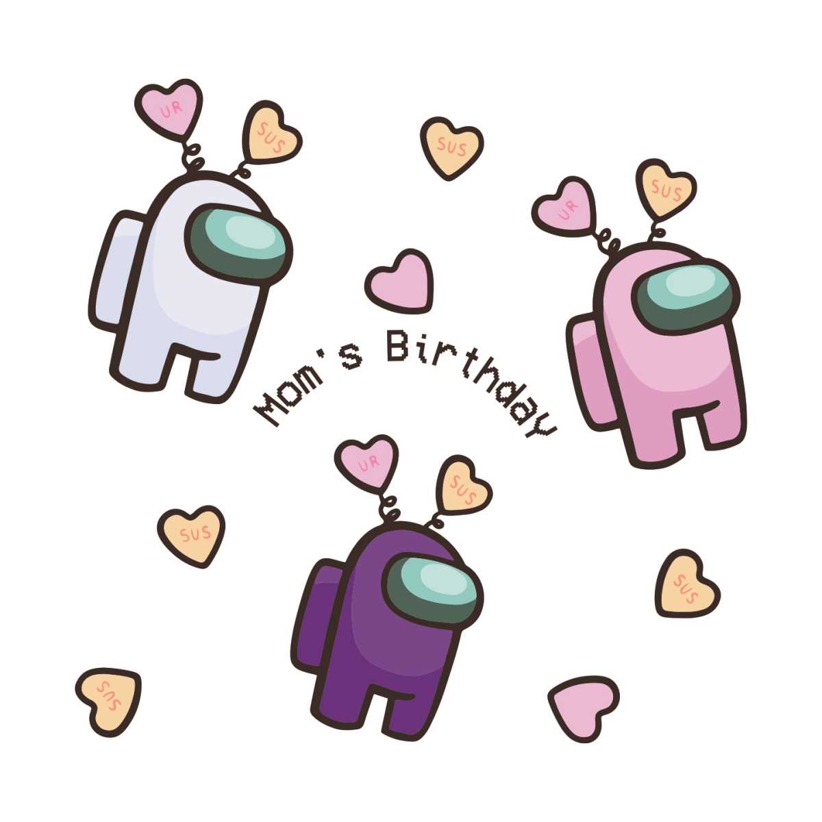 Mom Birthday Svg, Birthday Svg, Among Us Svg, Sus Svg, Among - Inspire ...