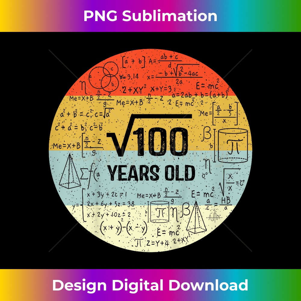 Kids Square Root of 100 Retro Style 10 Years Old 10th Birthd - Inspire ...