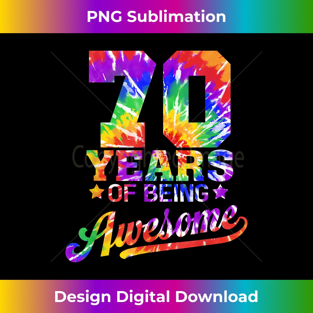 70 Years Of Being Awesome 70 Years Old 70th Birthday Tie D - | Inspire ...