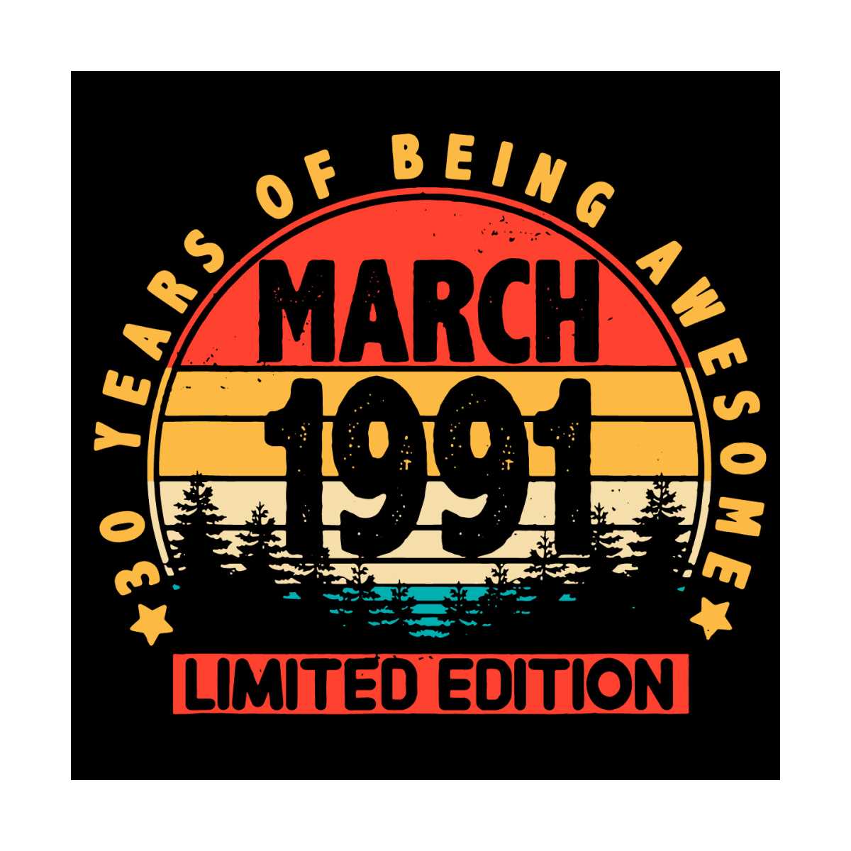 30 Years Of Being Awesome March 1991 Birthday Svg, Birthday | Inspire ...