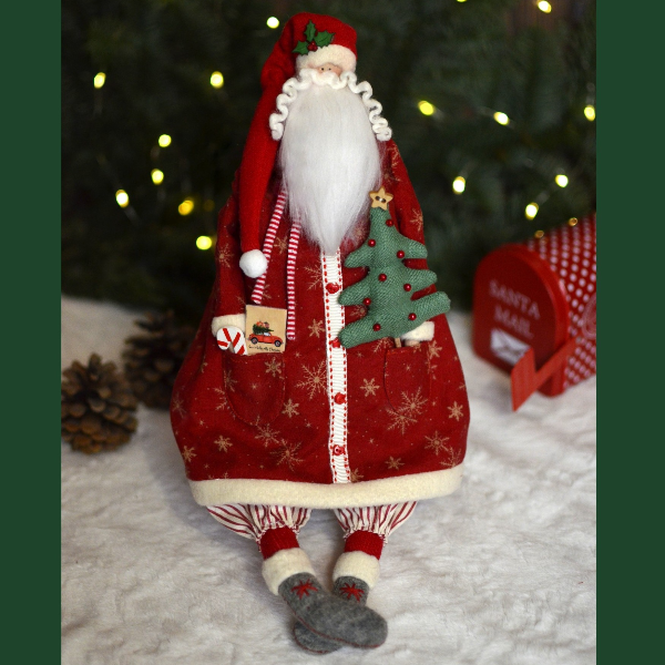 Santa Tilda With Christmas Tree Vintage Handmade Santa Santa | Inspire ...