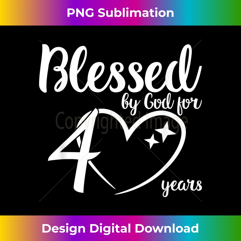 Blessed by God for 40 years Happy 40th Birt - Contemporary P - Inspire ...