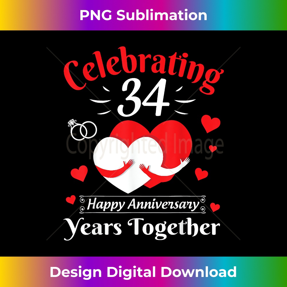 Hearts Hugging Celebrating 34 Years Together Anniver - Edgy - Inspire ...