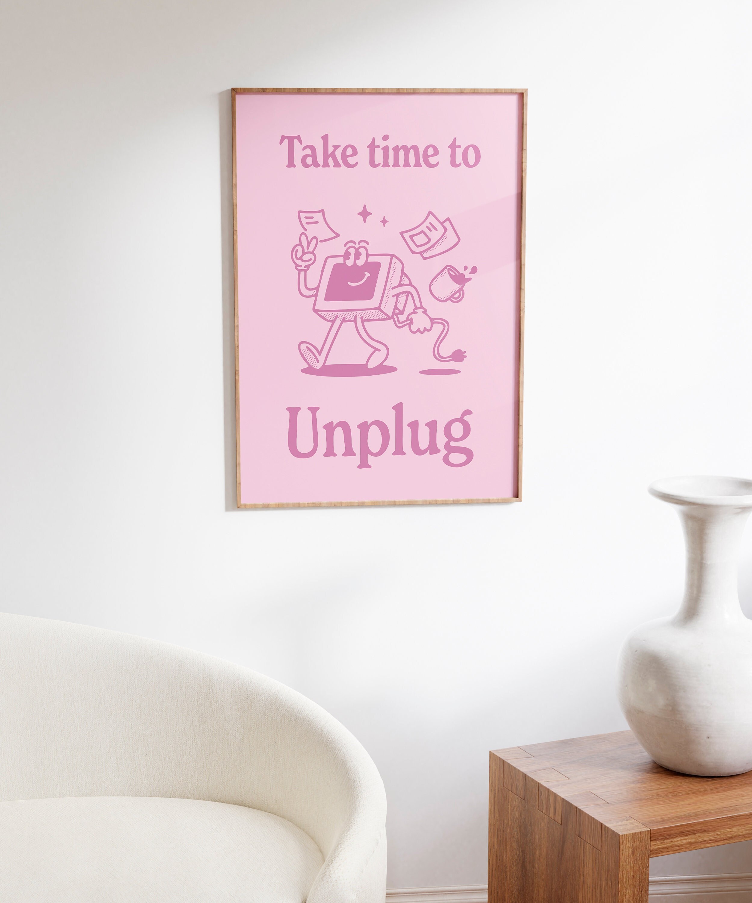Take Time Groovy Wall Print, Digital Download Print, Affirma | Inspire ...